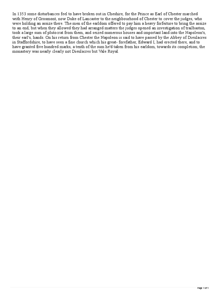 Cheshire Expedition | PDF