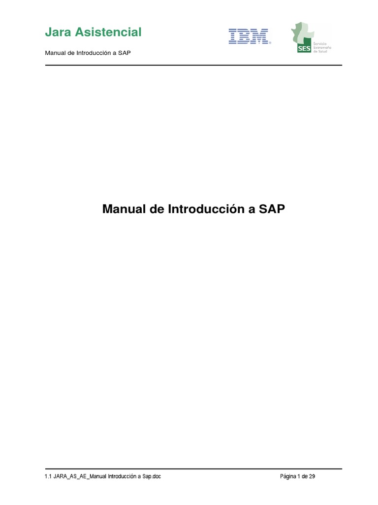 1.1 Jara As Ae Manual Introduccion A Sap-1 | Descargar gratis PDF | Ventana (informática) | Software