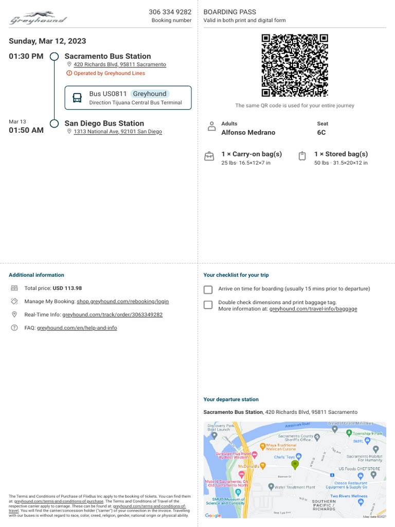 Sunday, Mar 12, 2023 01:30 PM Sacramento Bus Station: Operated by ...