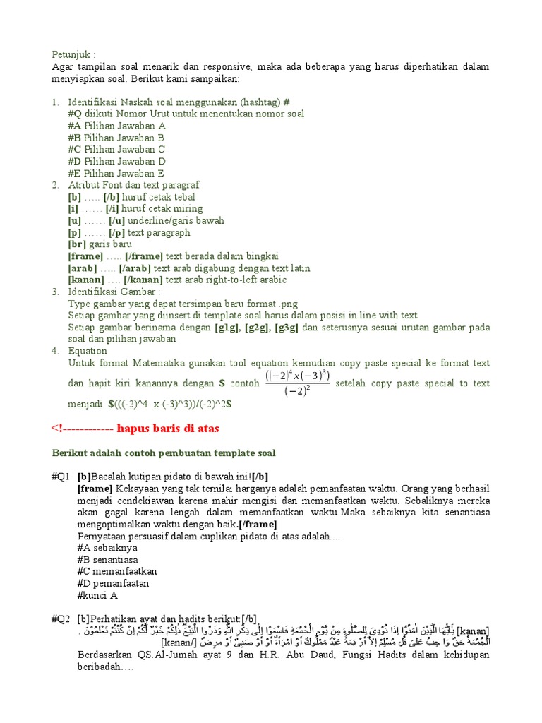 Contoh_Template_Soal | PDF