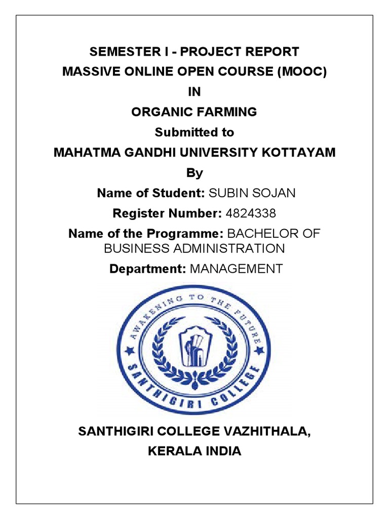 Organic Farming Project Report | PDF | Organic Farming | Agriculture