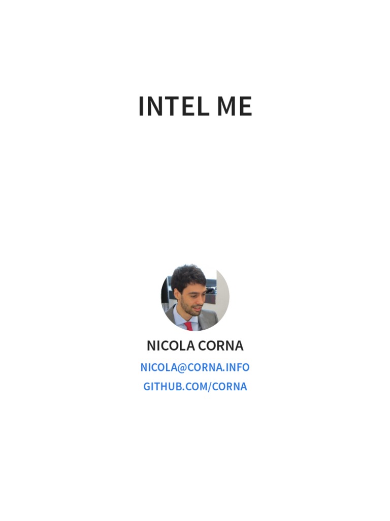 Intel ME | PDF