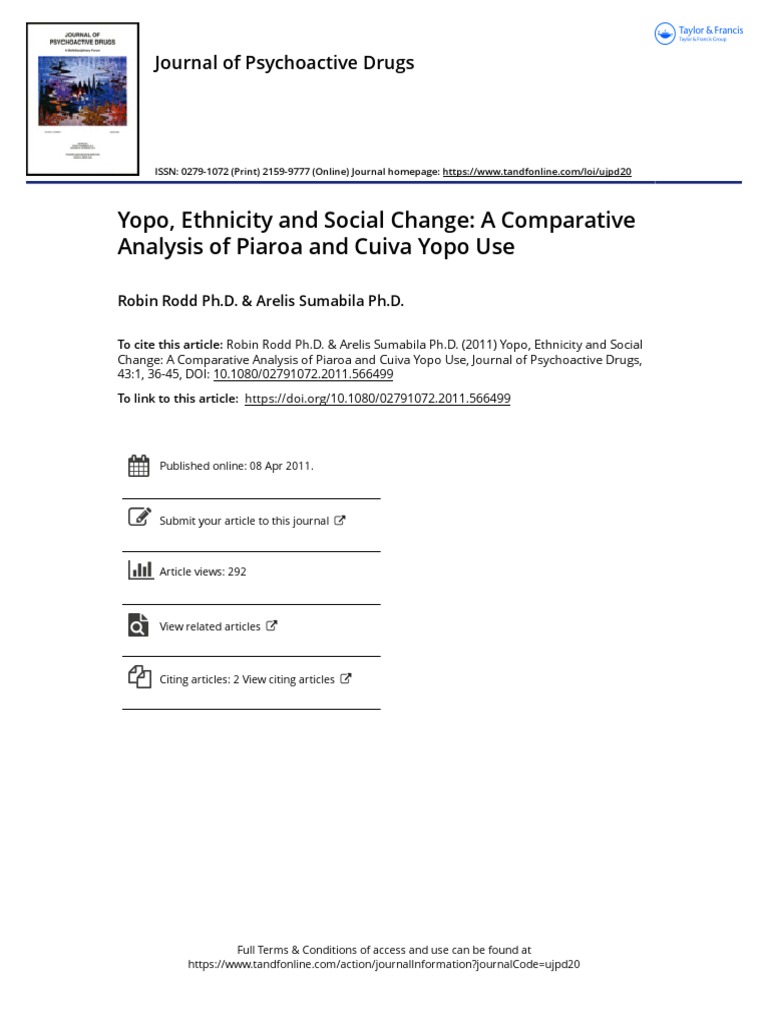 Yopo Ethnicity and Social Change A Comparative Analysis of Piaroa and ...
