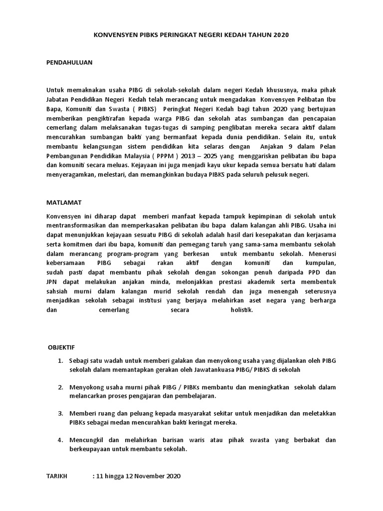 PIBKS Kedah 2020 | PDF