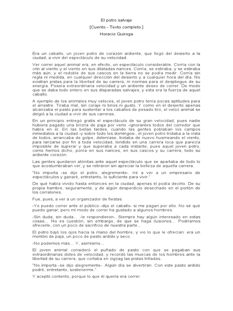 El Potro Salvaje | PDF | Caballos