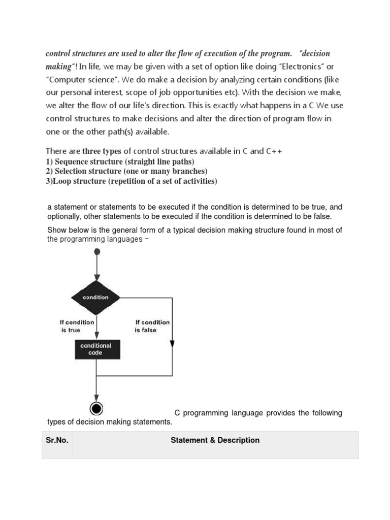 Control Structures Chapter 3 Pdf Control Flow Boolean Data Type