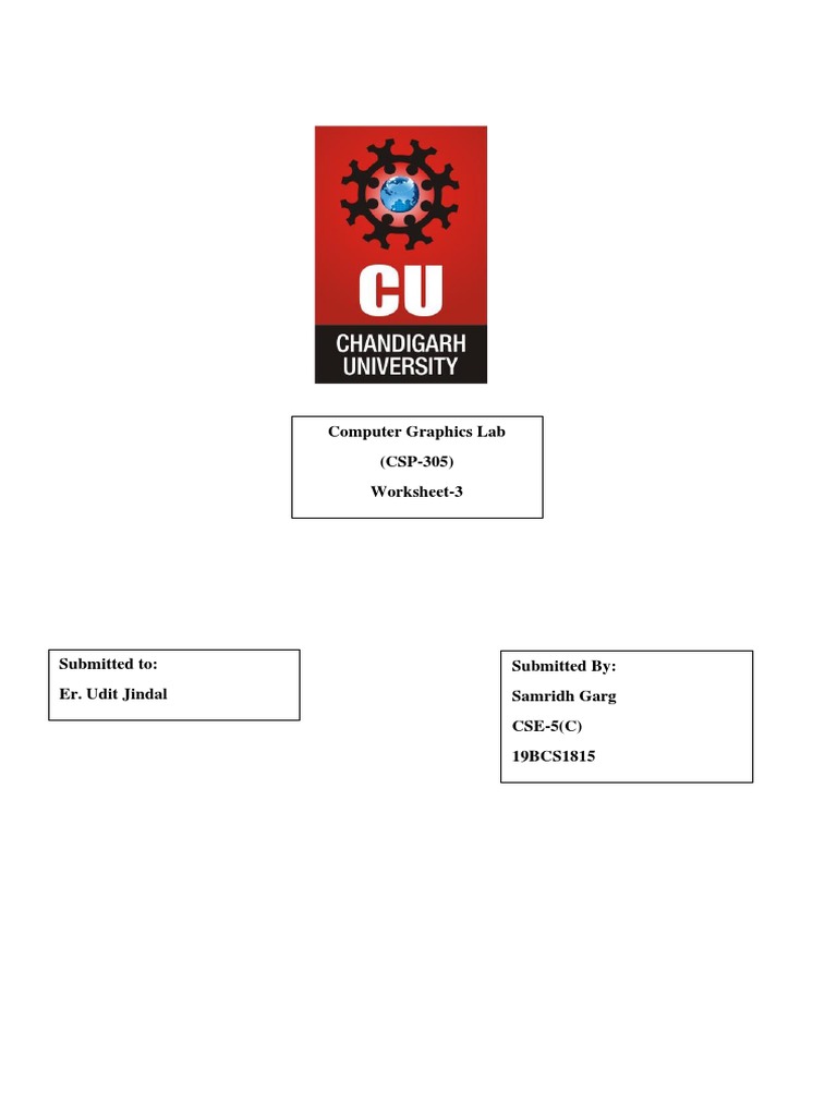 Computer Graphics Lab (CSP-305) Worksheet-3 | PDF | Software ...