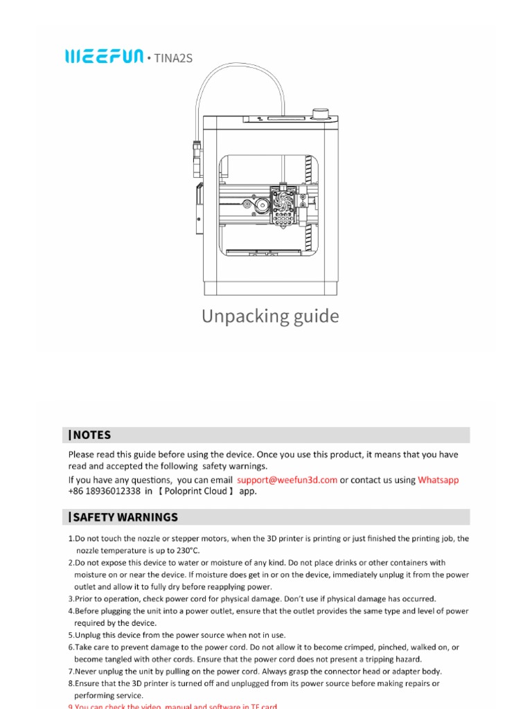 Weefun Tina2s Unpacking | PDF