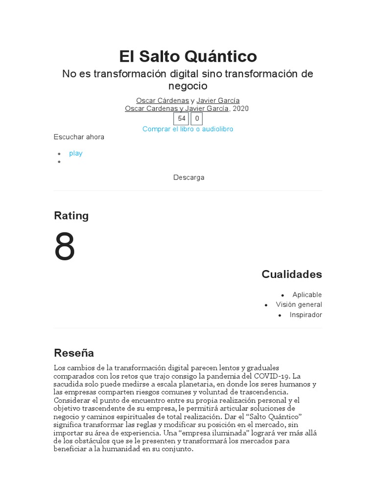 El Salto Quántico | PDF | Modelo de negocio | Mecánica cuántica