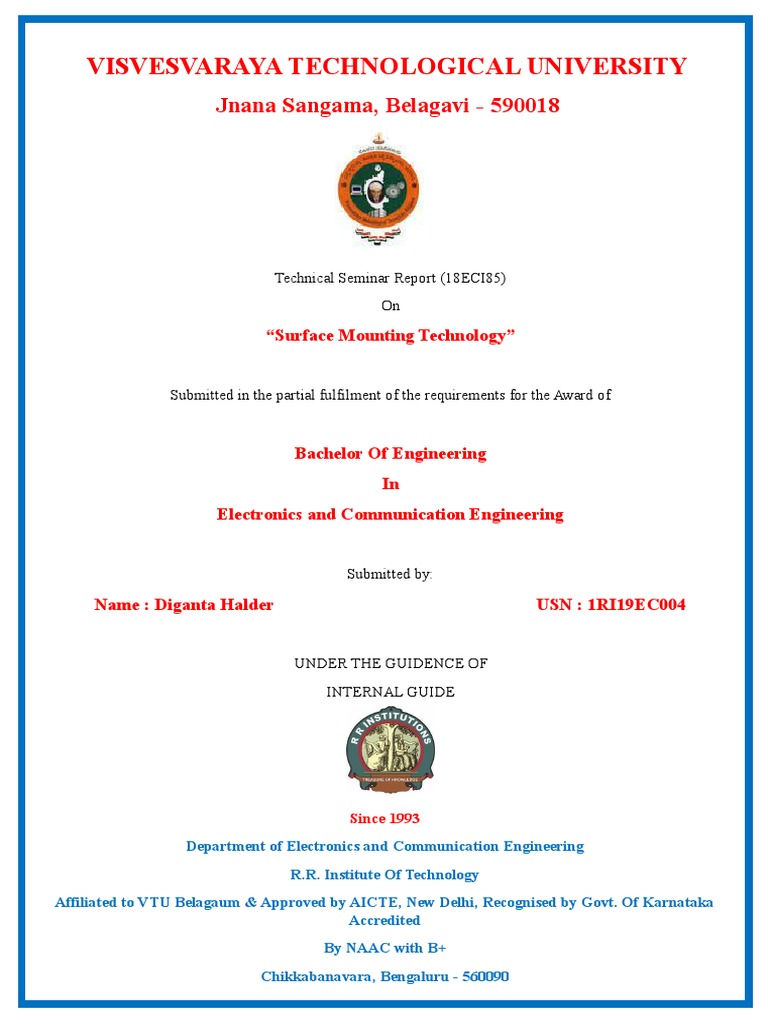 Internship Report, Seminar Report | PDF | Printed Circuit Board ...
