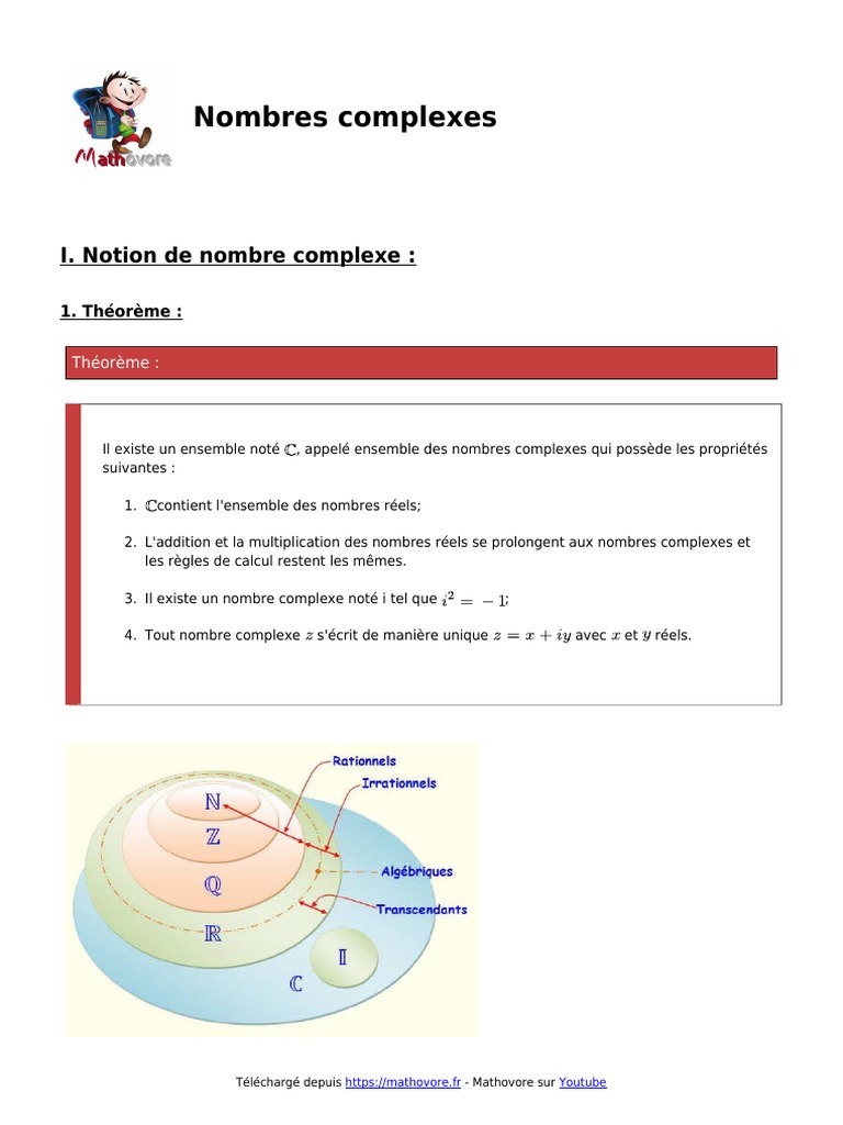 Nombres Complexes Cours de Maths en Terminale en PDF | PDF | Nombre complexe | Nombre