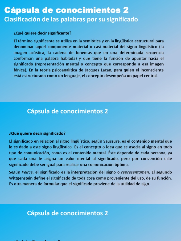 Clasificación y definición de los componentes básicos del signo ...