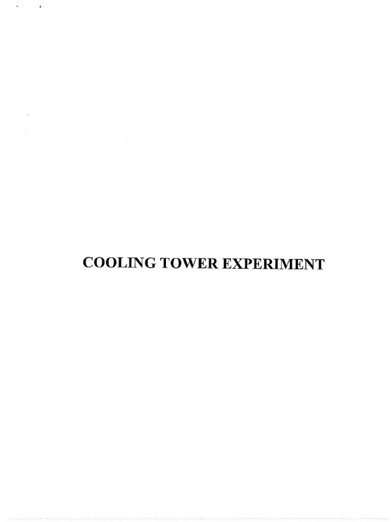 Cooling Tower | PDF