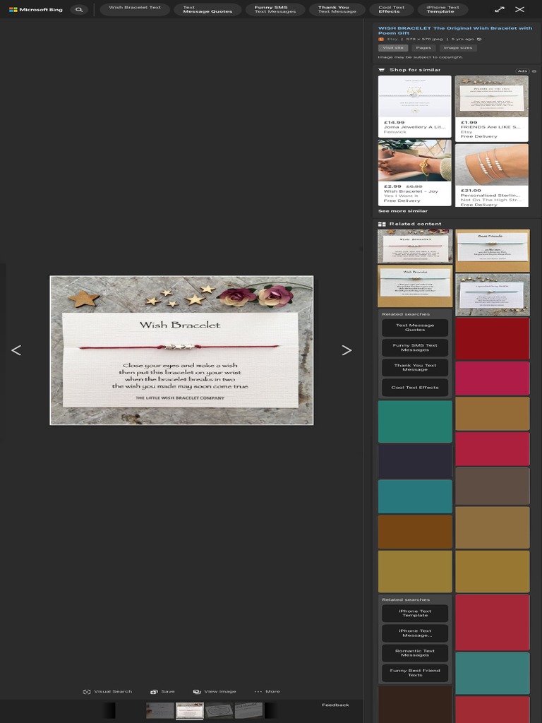 Wish Bracelet Poem - Bing Images | PDF