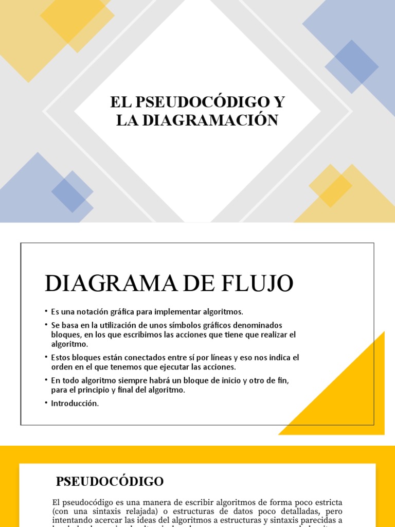 Pseudocodigo y Diagramación | PDF