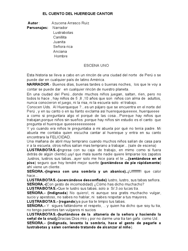 El Cuento Del Huereque Cantor | PDF