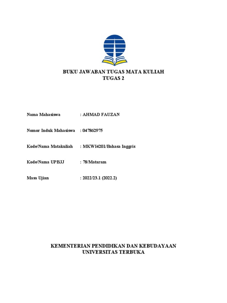 Ahmad Fauzan BJT - Tugas 2 BING | PDF