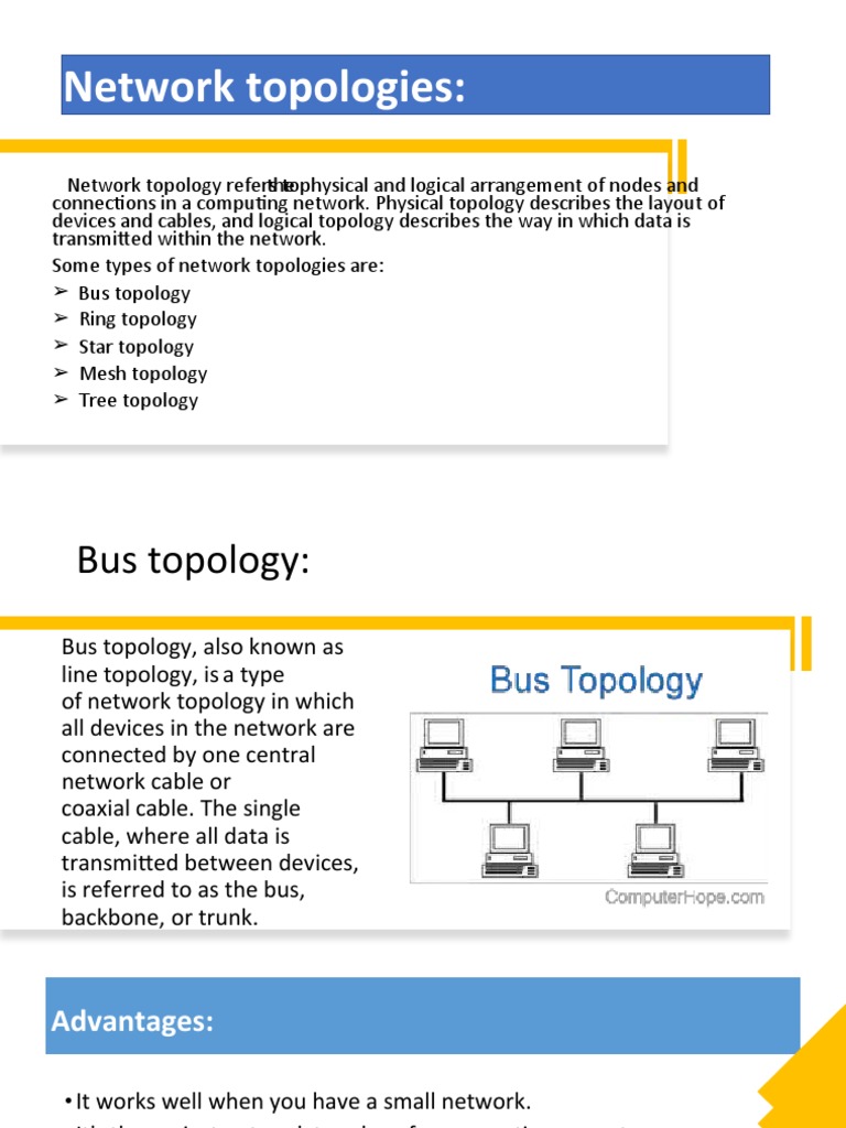 An In-Depth Look at Common Network Topologies: Bus, Ring, Star, Mesh, and Tree | PDF | Network ...