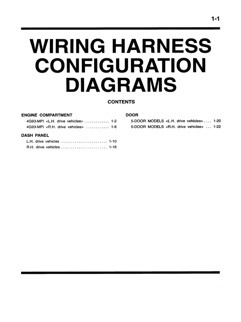 Wiring Harnes Configuration Diagrams | PDF