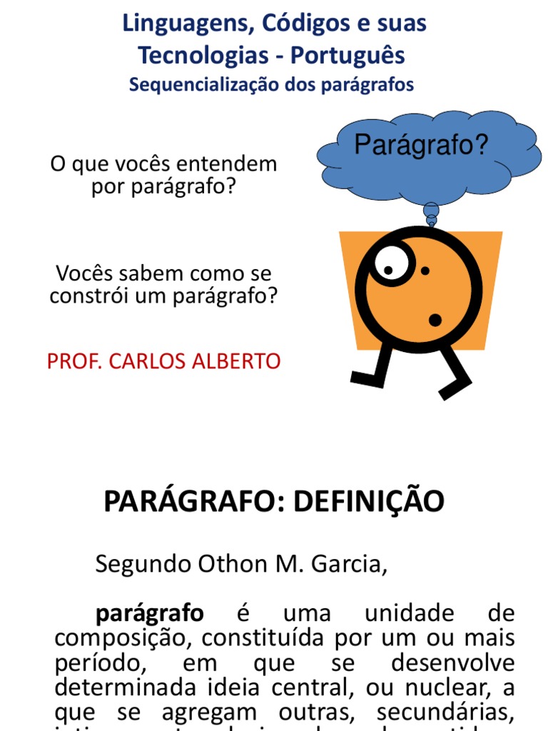 Estrutura e Tipos de Parágrafos | PDF | Parágrafo | Autor