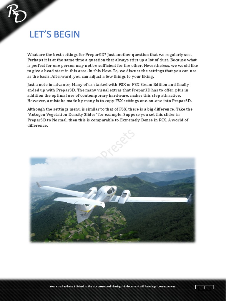 The Prepar3d v4 Guide by Rdpresets v1.1 | PDF | Computer File ...