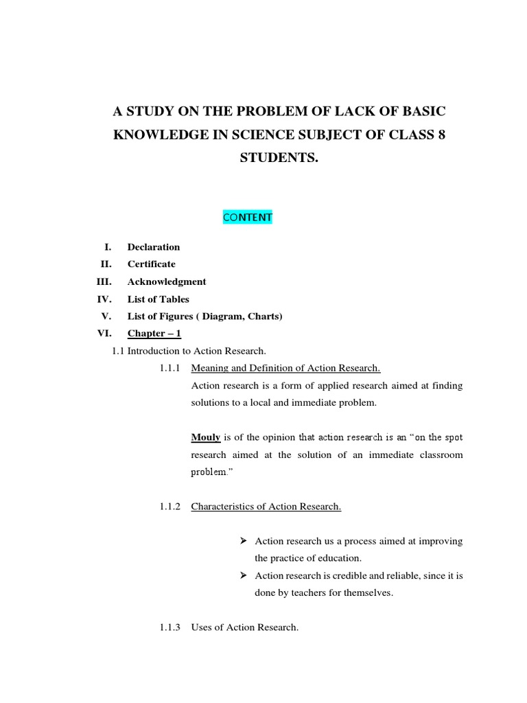 Action Research | PDF | Action Research | Science