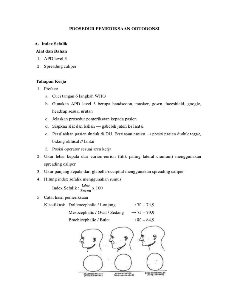 Indeks Wajah dalam Pemeriksaan Ortodonti | PDF | Sains & Matematika