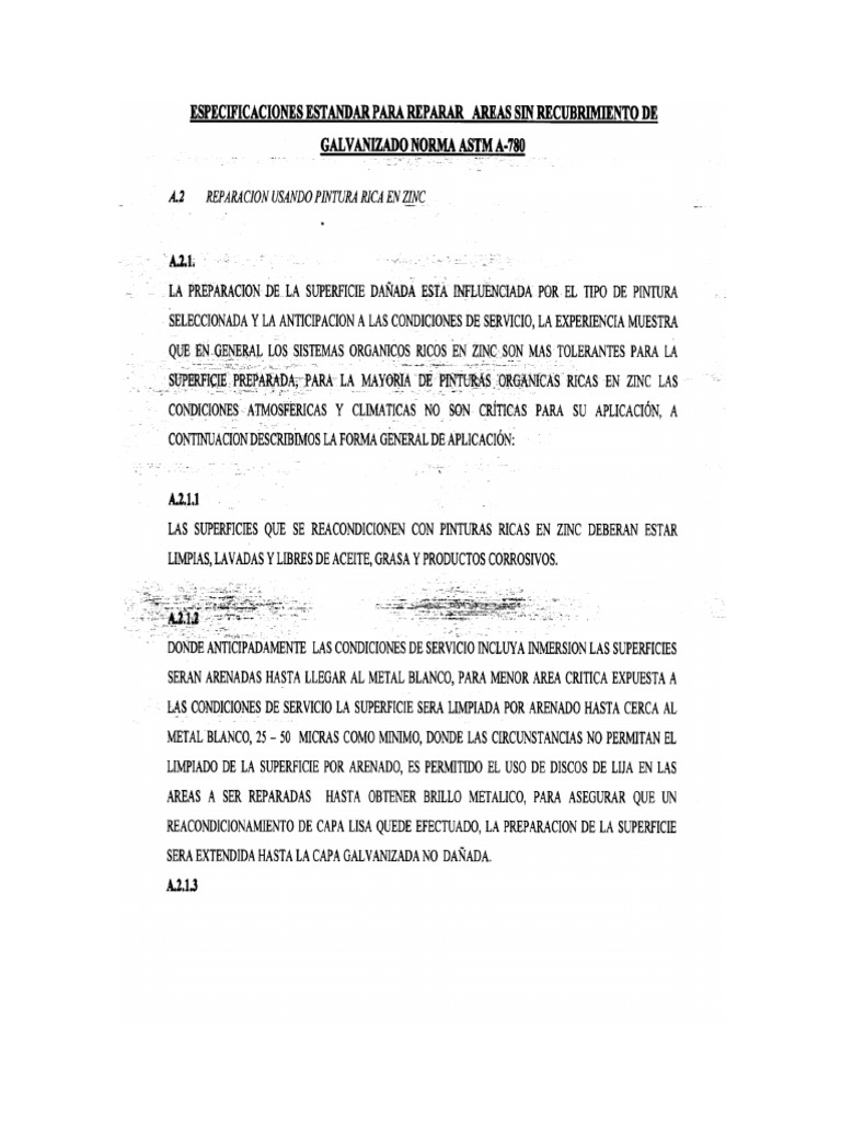 Norma ASTM A780 - Español | PDF