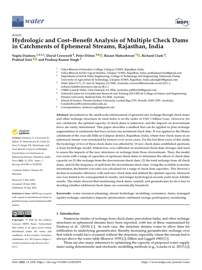 Work Check Dam | PDF | Dam | Environmental Technology
