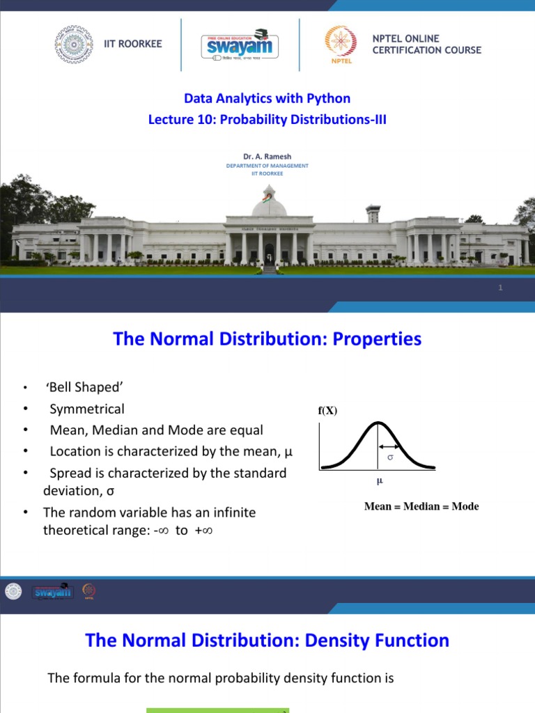 Lecture 10 Pdf Normal Distribution Standard Deviation