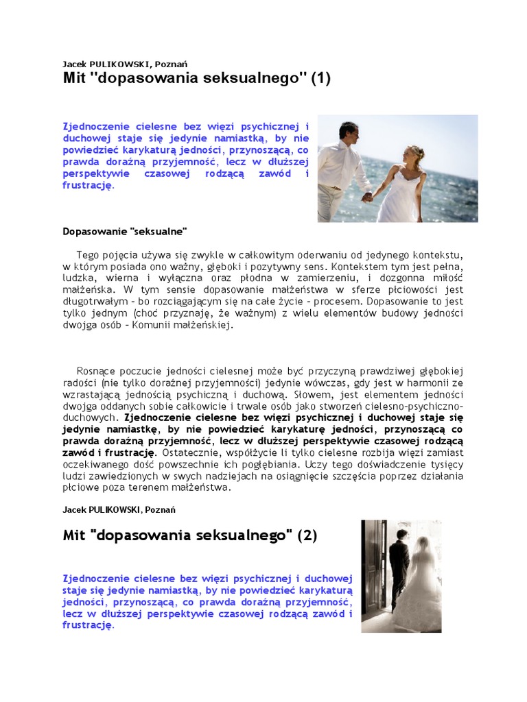 Pulikowski Jacek - Mit Dopasowania Seksualnego | PDF