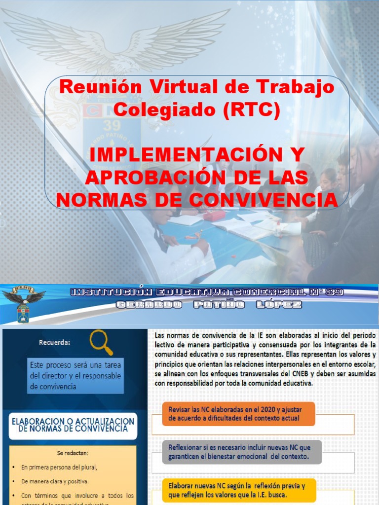 Reunión Virtual de Trabajo Colegiado (RTC) Implementación Y Aprobación ...