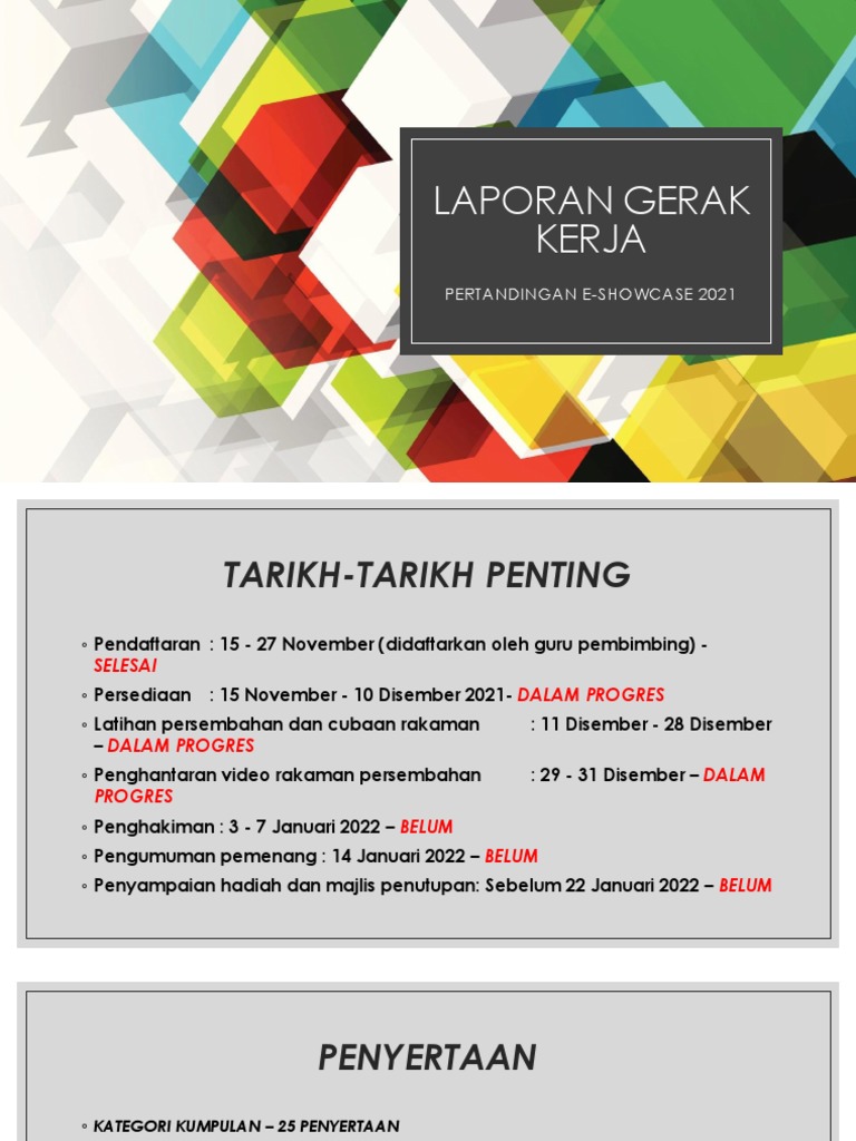 LAPORAN GERAK KERJA e Showcase | PDF