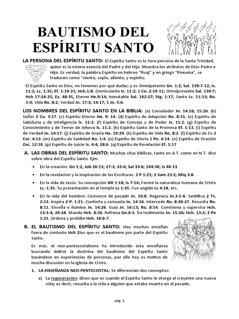 Bautismo Del ESPÍRITU SANTO | PDF | Bautismo Con El Espiritu Santo | espíritu Santo