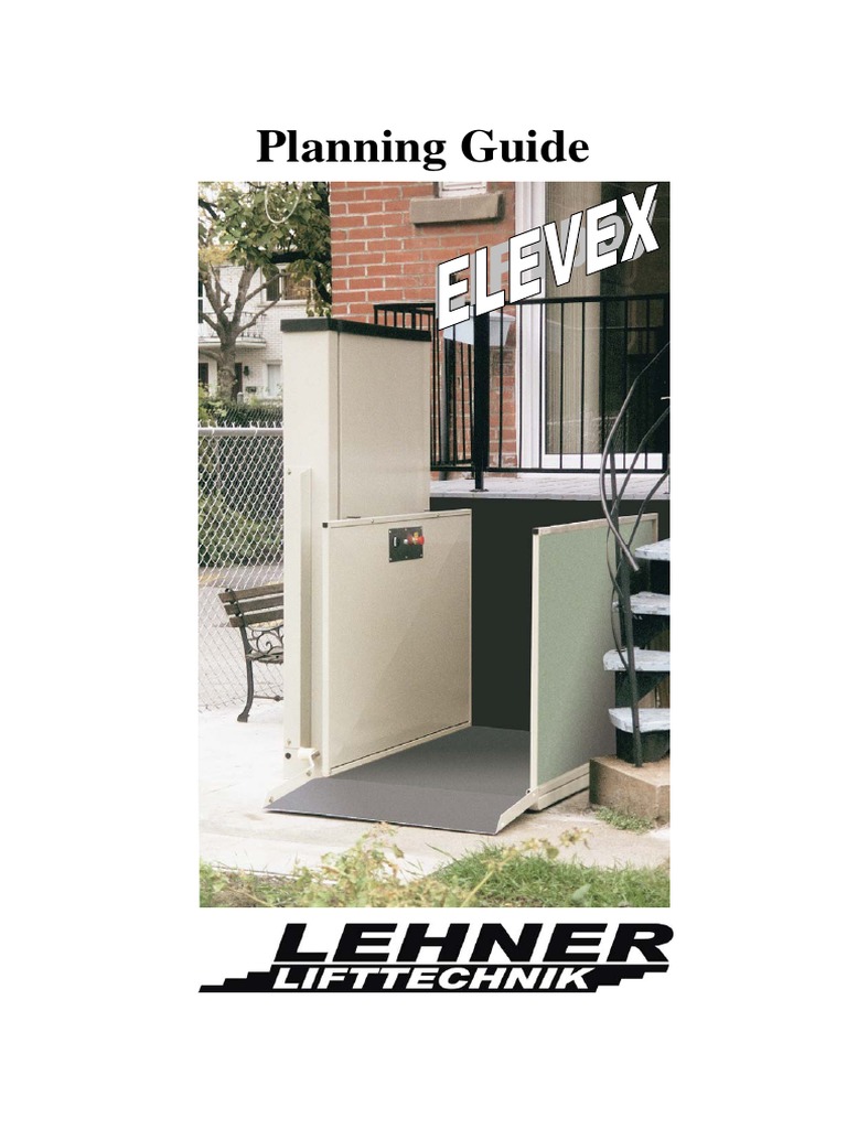 Elevex Planning Guide | PDF | Elevator | Manufactured Goods