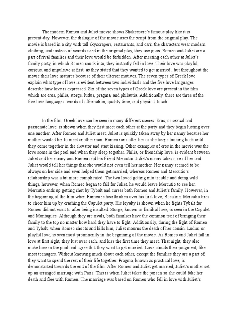 Reading Response 3-3 | PDF | Characters In Romeo And Juliet | Romeo And ...