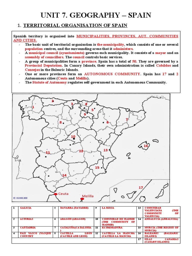 Cuaderno Geografía España 1º Eso (Eng) Corrección | PDF | Spain | Earth ...