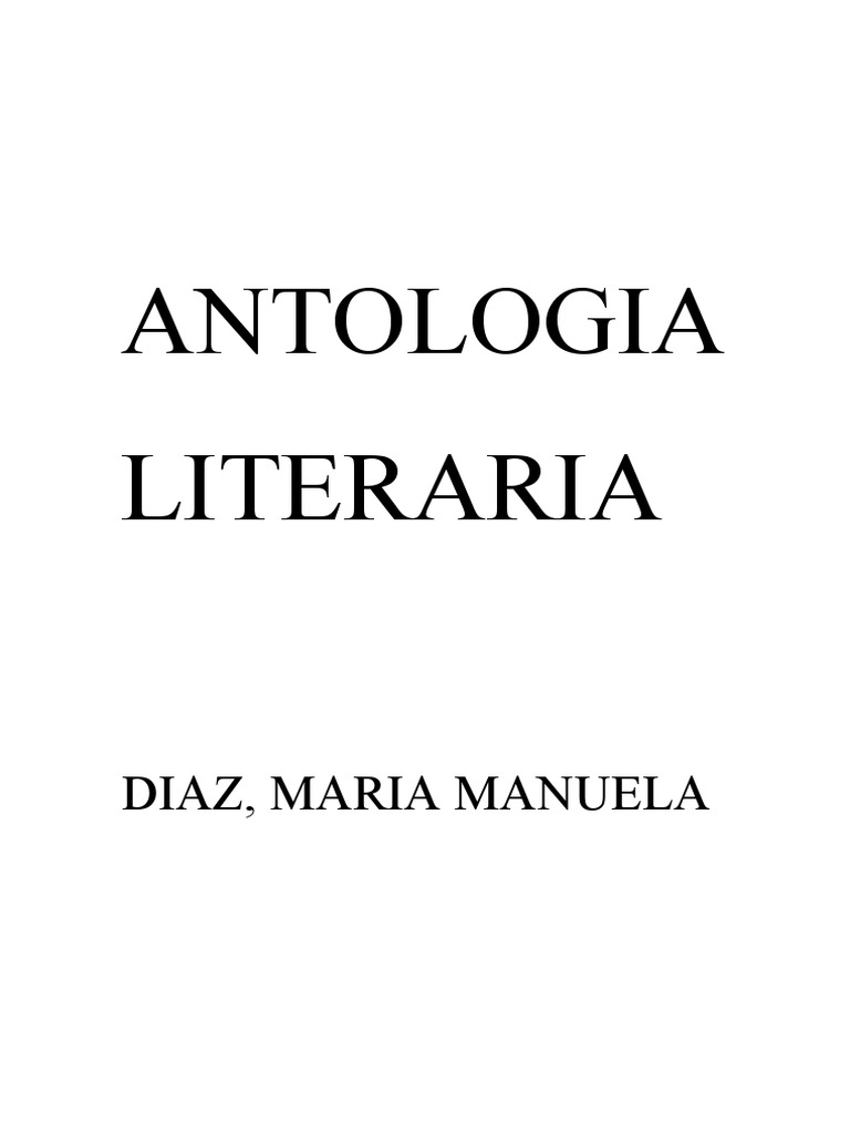 Antologia Literaria. Manuela. | PDF
