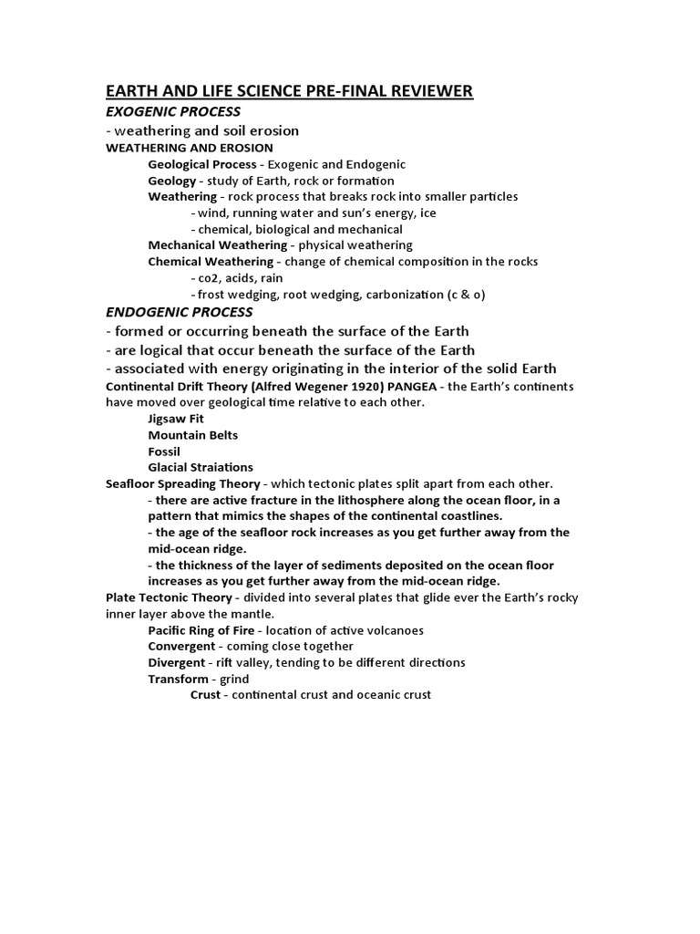 Understanding Earth's Geological Processes: A Review of Weathering ...