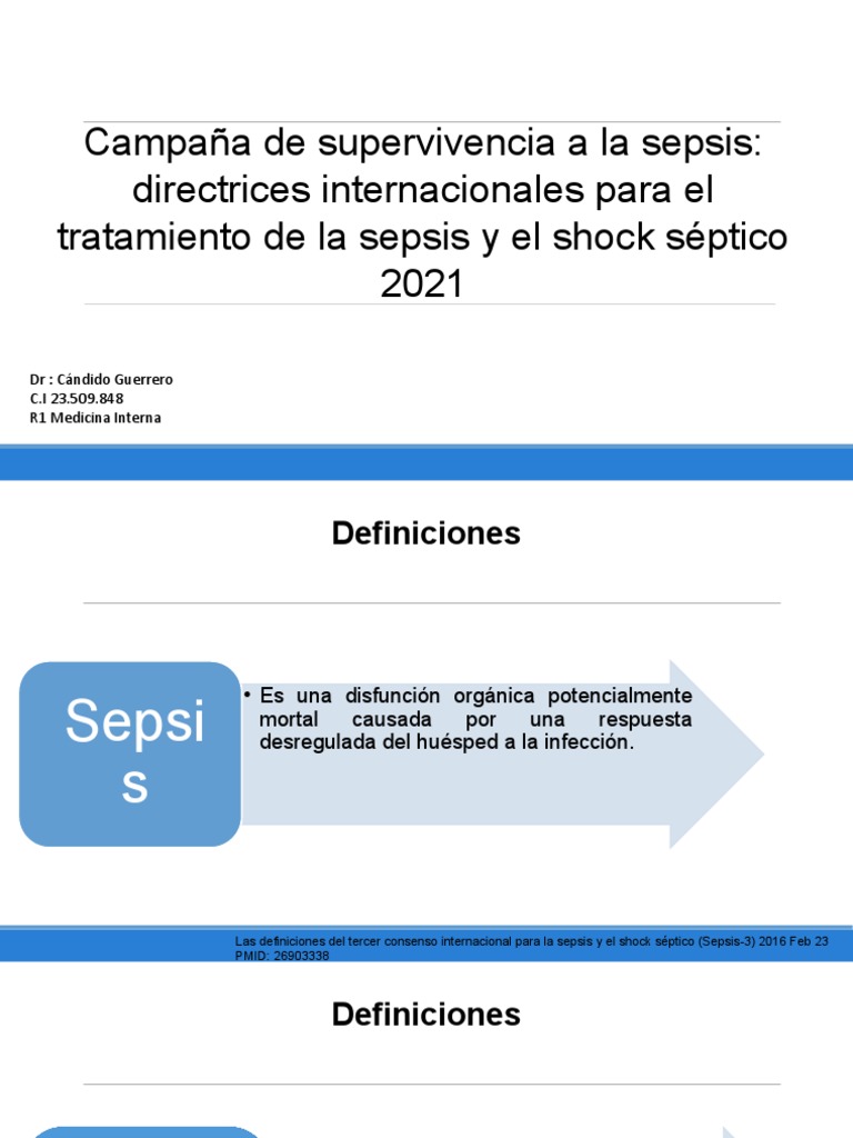 Sepsis 2021 Candido Guerrero | PDF | Septicemia | Medicina CLINICA