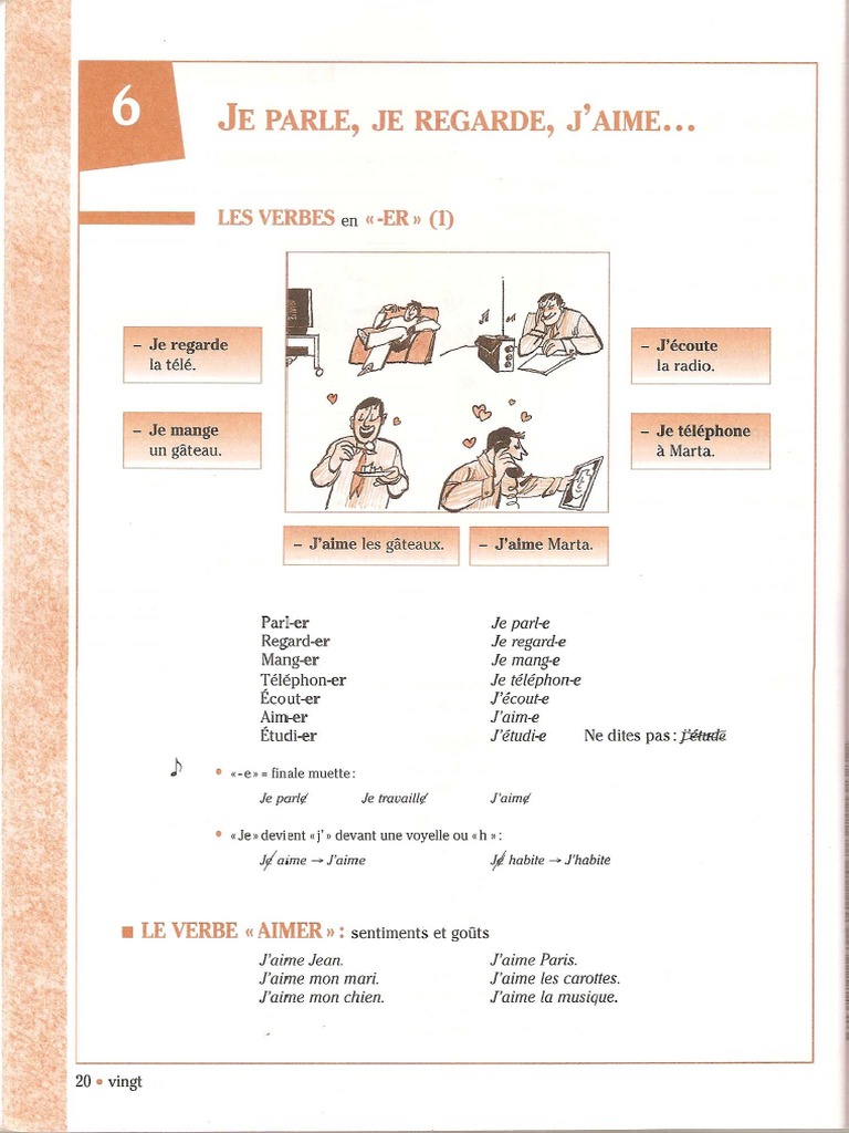 CPF - 6 A 8. Les Verbes en - ER - Le Verbe 'AIMER' - Révision ...