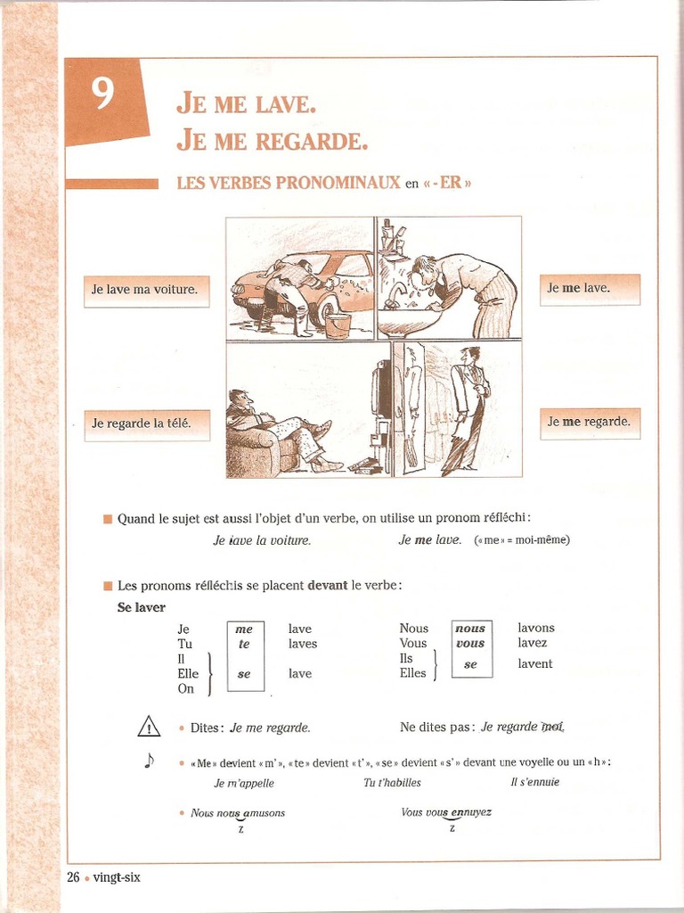 CPF - 9. Les Verbes Pronominaux en - ER | PDF