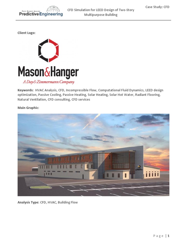 CFD Simulation For Leed Design of Two-Story Multipurpose Building | PDF ...