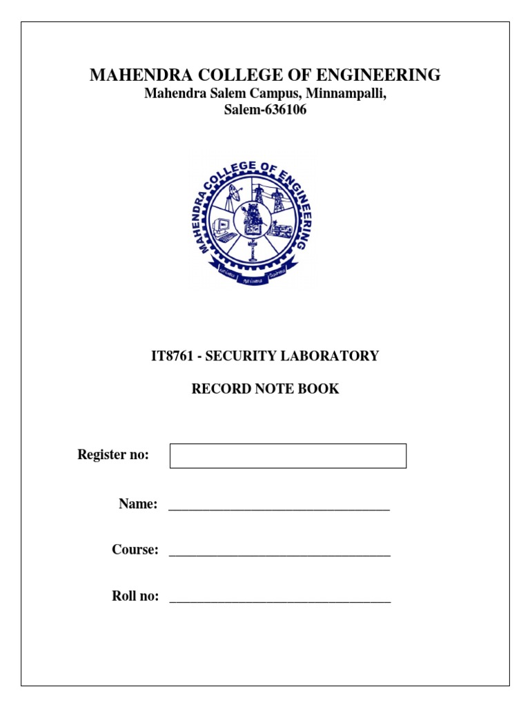 Security Lab | Download Free PDF | Encryption | Cryptography