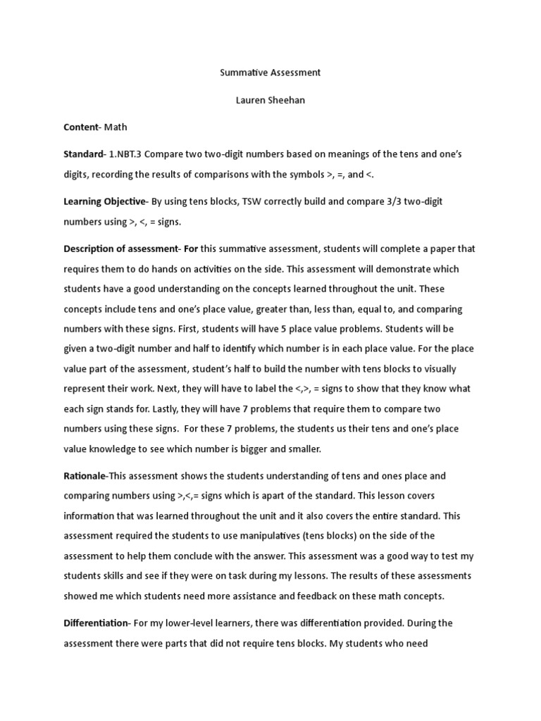 Summative Assessment | Download Free PDF | Cognition | Learning