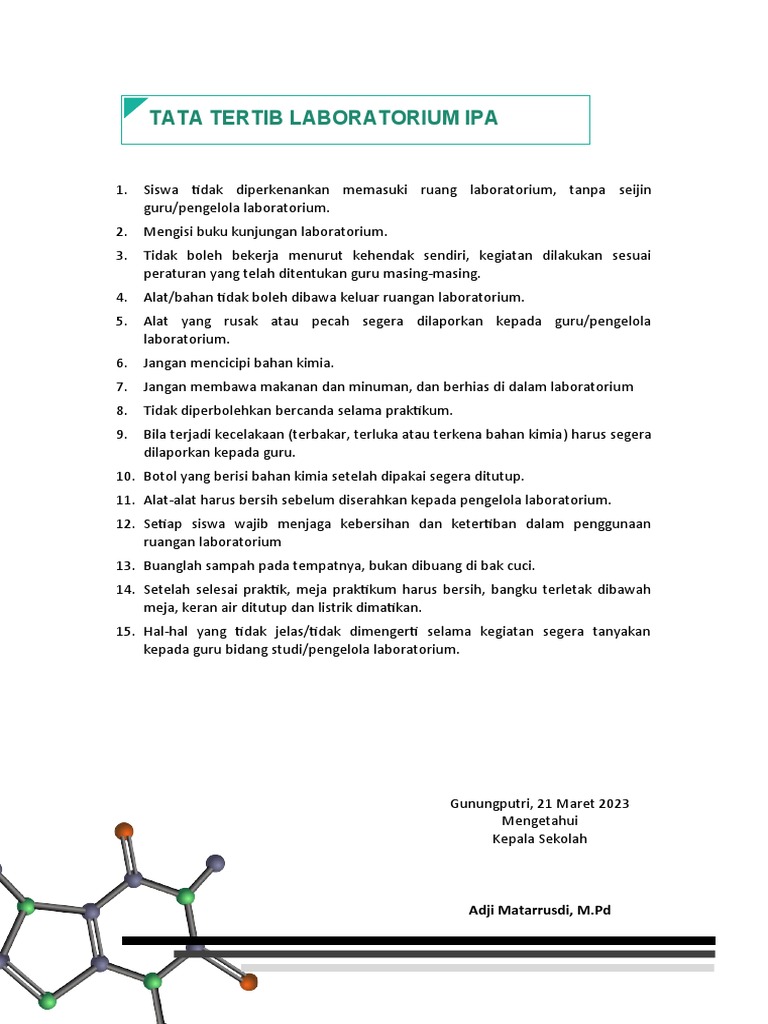 01 Tata Tertib Lab Ipa | PDF