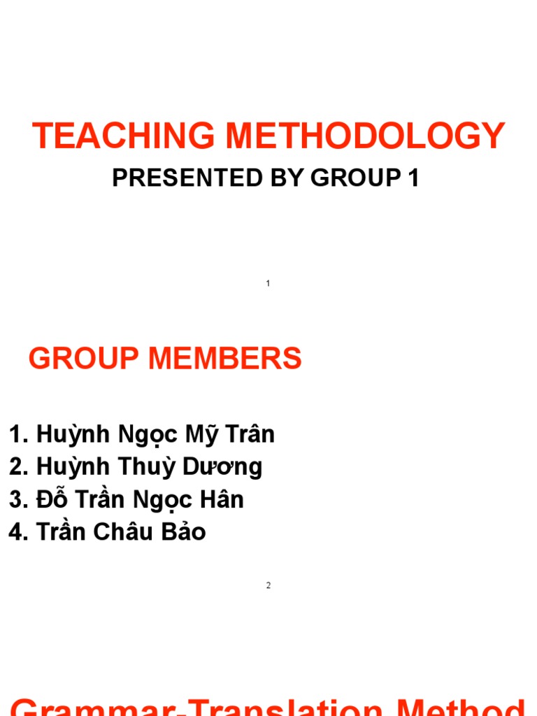 Teaching Methodology - G1 - GTM Vs DM | PDF | Second Language ...