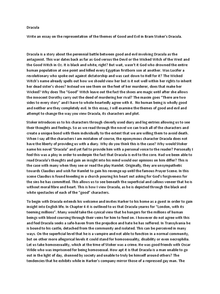 Dracula Essay B Ed2 | PDF | Count Dracula | Dracula