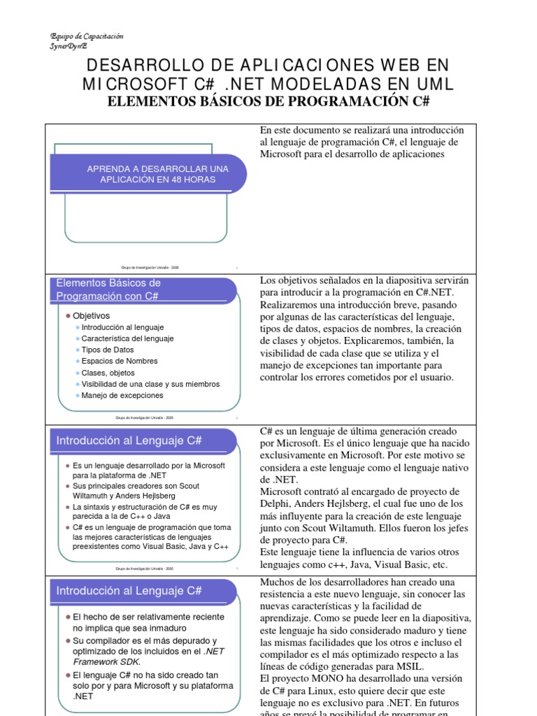Desarrollo de Aplicaciones Web en Microsoft C# .Net Modeladas en Uml ...