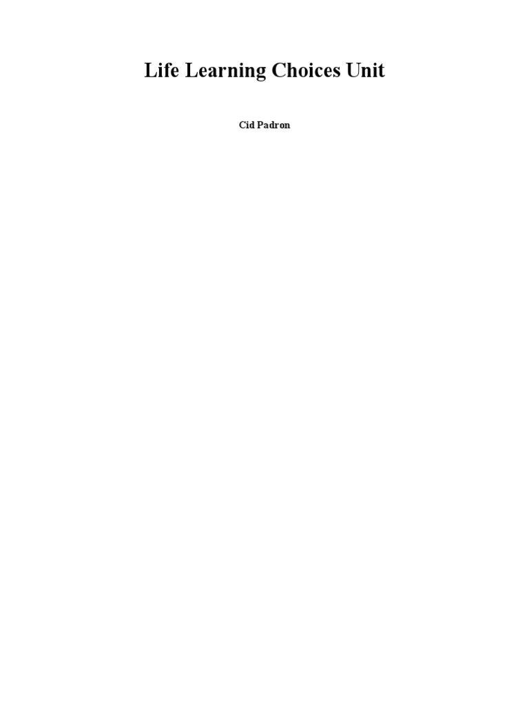 Life Learning Choices Unit 1 | Download Free PDF | Stress (Biology ...